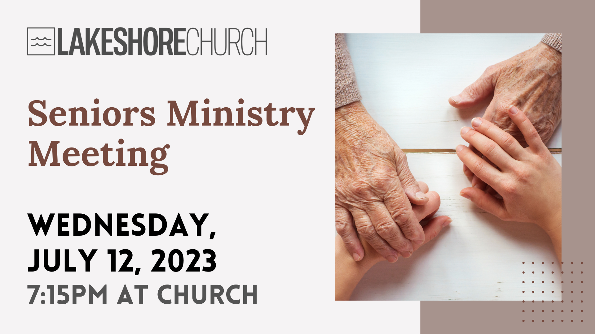 Seniors Ministry Team Meeting | Lakeshore Church